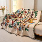 Retro Art Throw Blanket - Bold Abstract Blanket for Maximalist Rooms ...