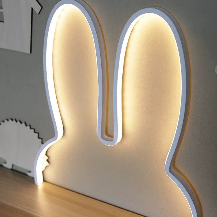 Rabbit Neon LED Night Light – Cute USB LED Desk Lamp