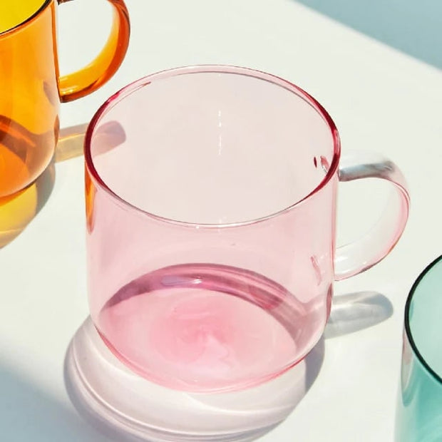 Colorful Coffee Cup – Aesthetic Glass Mug for Kitchen Decor – The Feelz