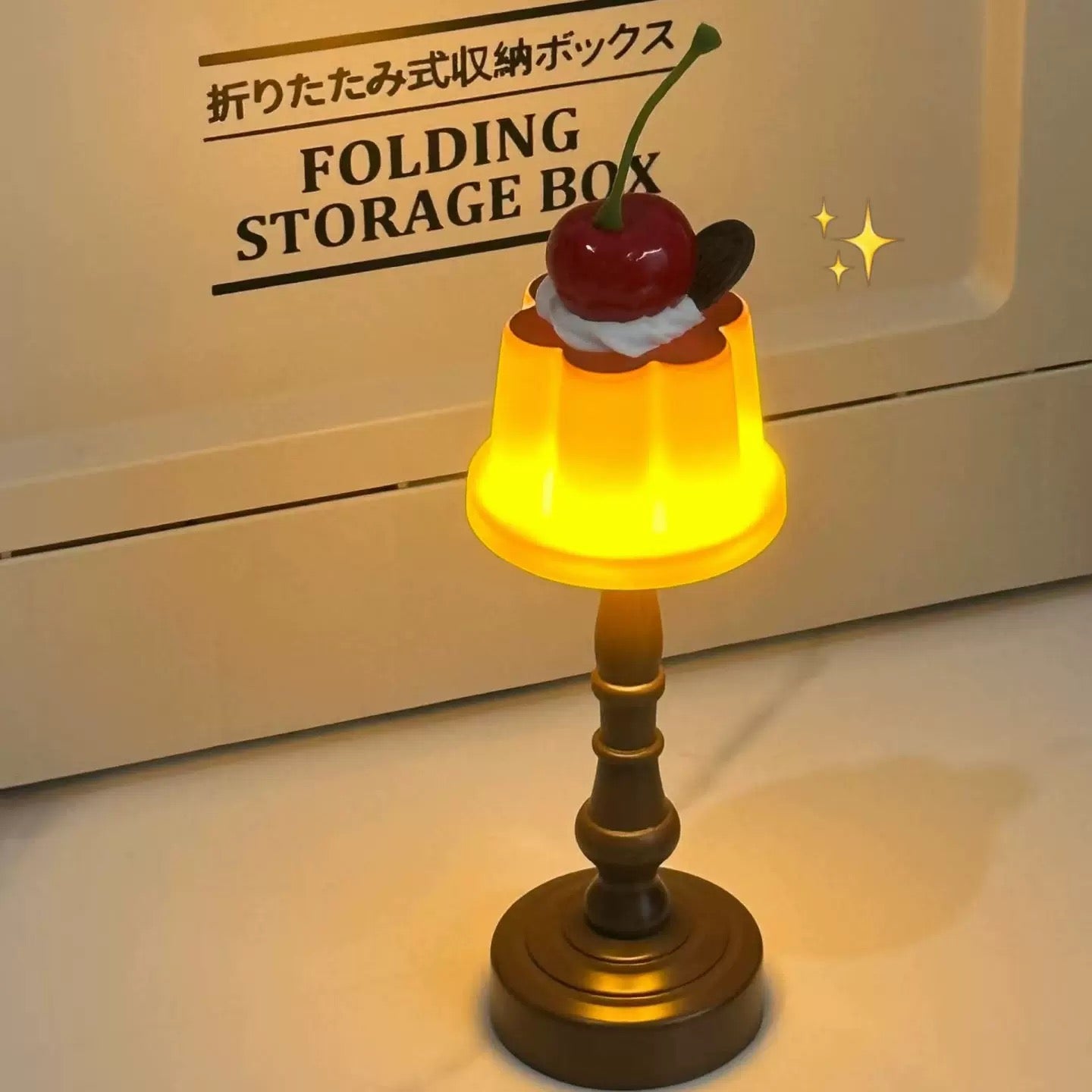 Kawaii Pudding Night Light – Bedside Lamp for Kids and Bedroom Decor