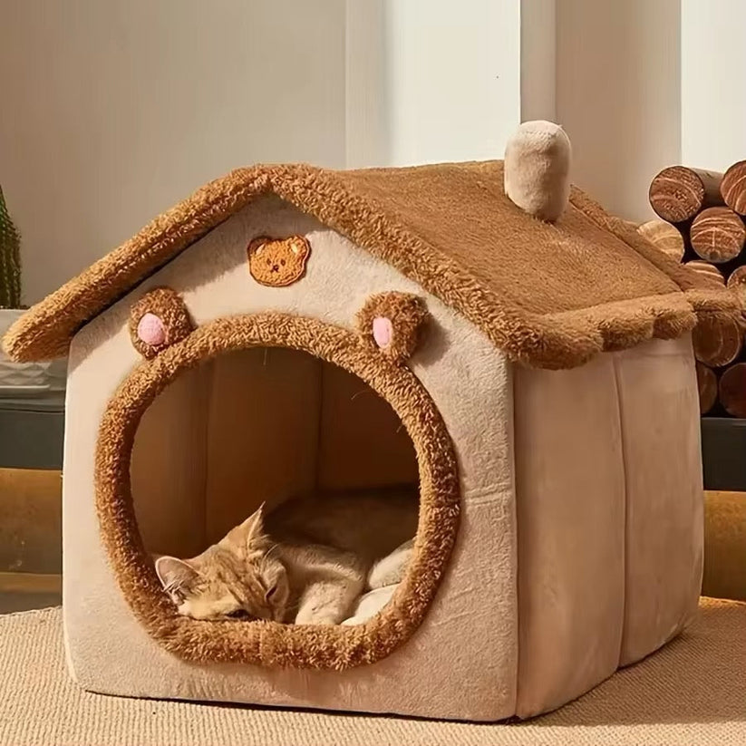 Cute Pet House - Cozy Pet Bed for Cat & Dog House