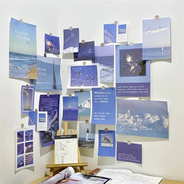 Retro Wall Postcard Set – Aesthetic Posters for Bedroom Decor