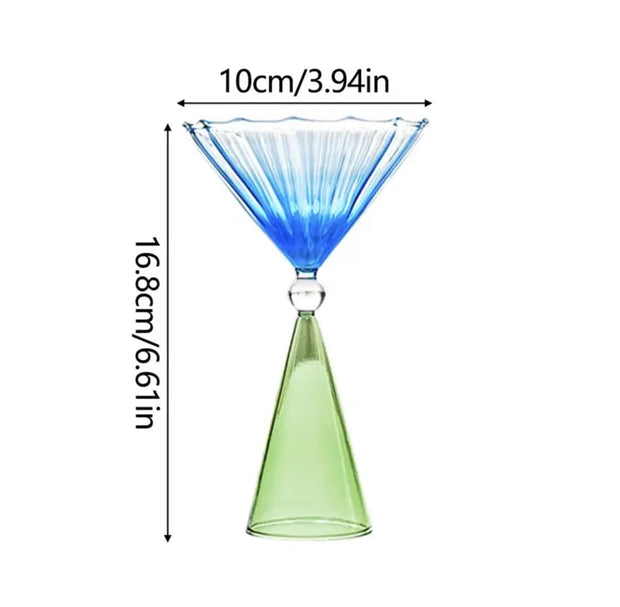 Colorful Cocktail Glass – Vintage Champagne & Martini Glass – The Feelz