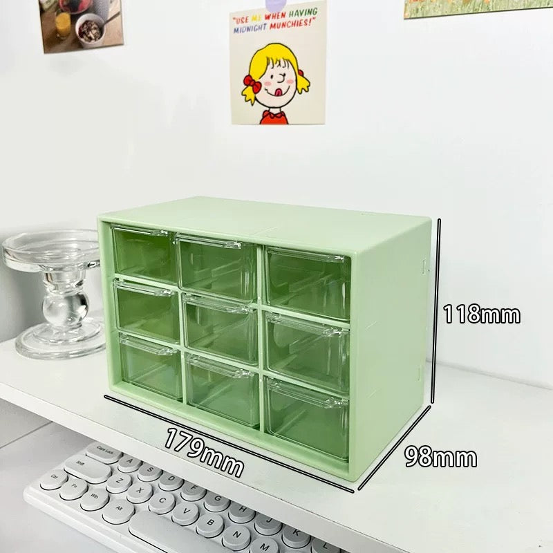 Desktop Transparent Storage Box - Aesthetic Organizer for Desk & More
