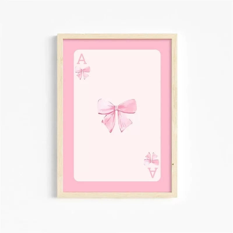 Pink Bow Coquette Poster - Coquette Bow Canvas Prints for Bedroom – The ...