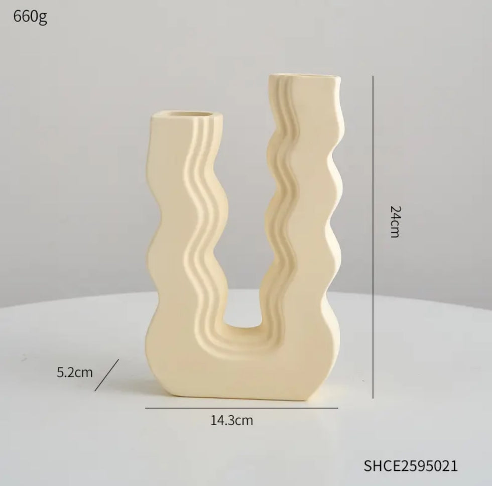 Luna Vase | Modern Ceramic Vase for Home & Office Decor – The Feelz