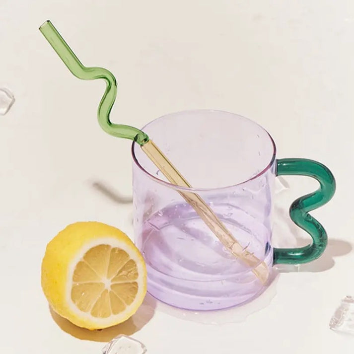 Colorful Glass Cups - Art Deco Mocktail & Drinkware Tools