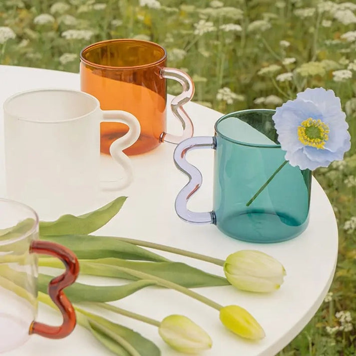 Colorful Glass Cups - Art Deco Mocktail & Drinkware Tools