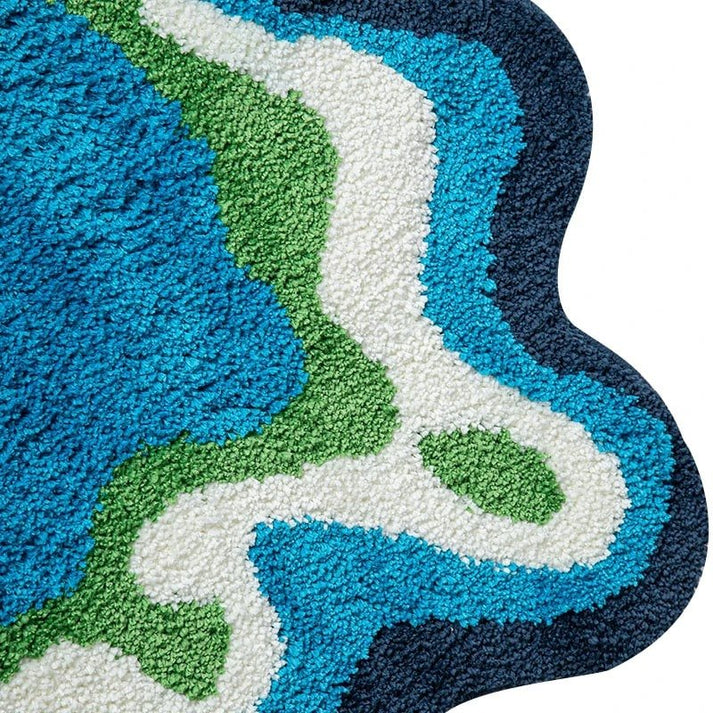 Groovy Tufted Rug | Retro 70s Mid Century Boho Rug for Home Decor
