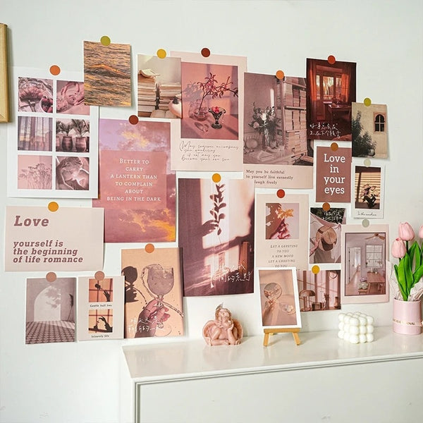 Retro Wall Postcard Set – Aesthetic Posters for Bedroom Decor