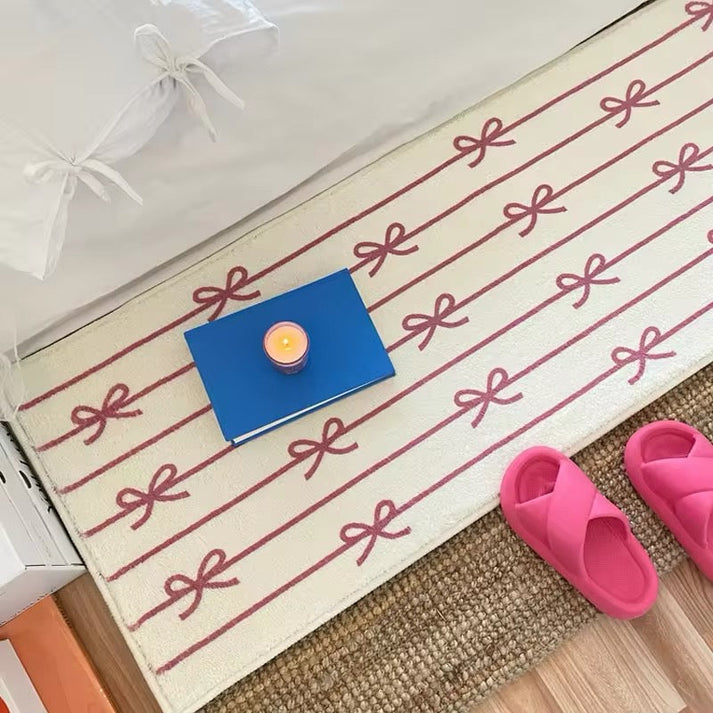 Coquette Bow Rug - Soft Girl Room Decor | Bedroom Rug