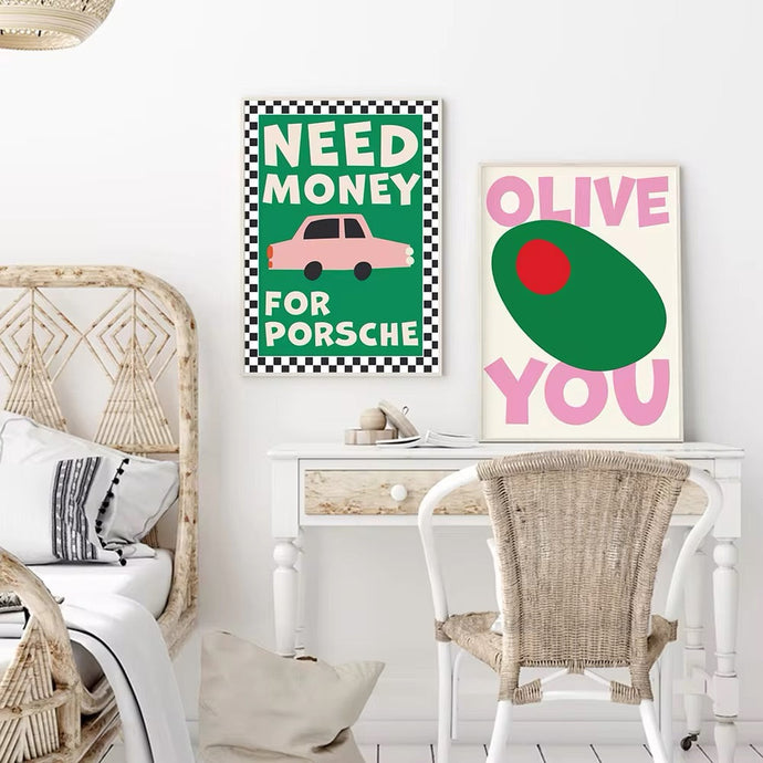 Colorful Food Poster: Colorful Canvas Art for Kitchen Decor – The Feelz