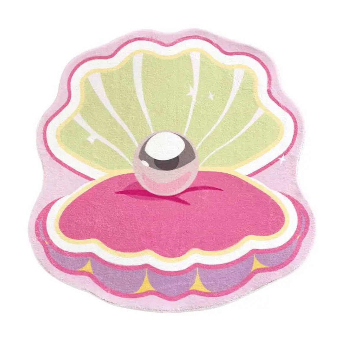Soft Shell Rug – Mermaidcore Pink Carpet for Bedroom