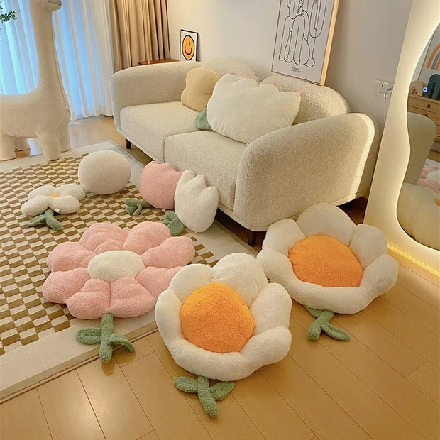 Daisy Flower Cushion Pillow – Cozy Decor for Kids Room – The Feelz