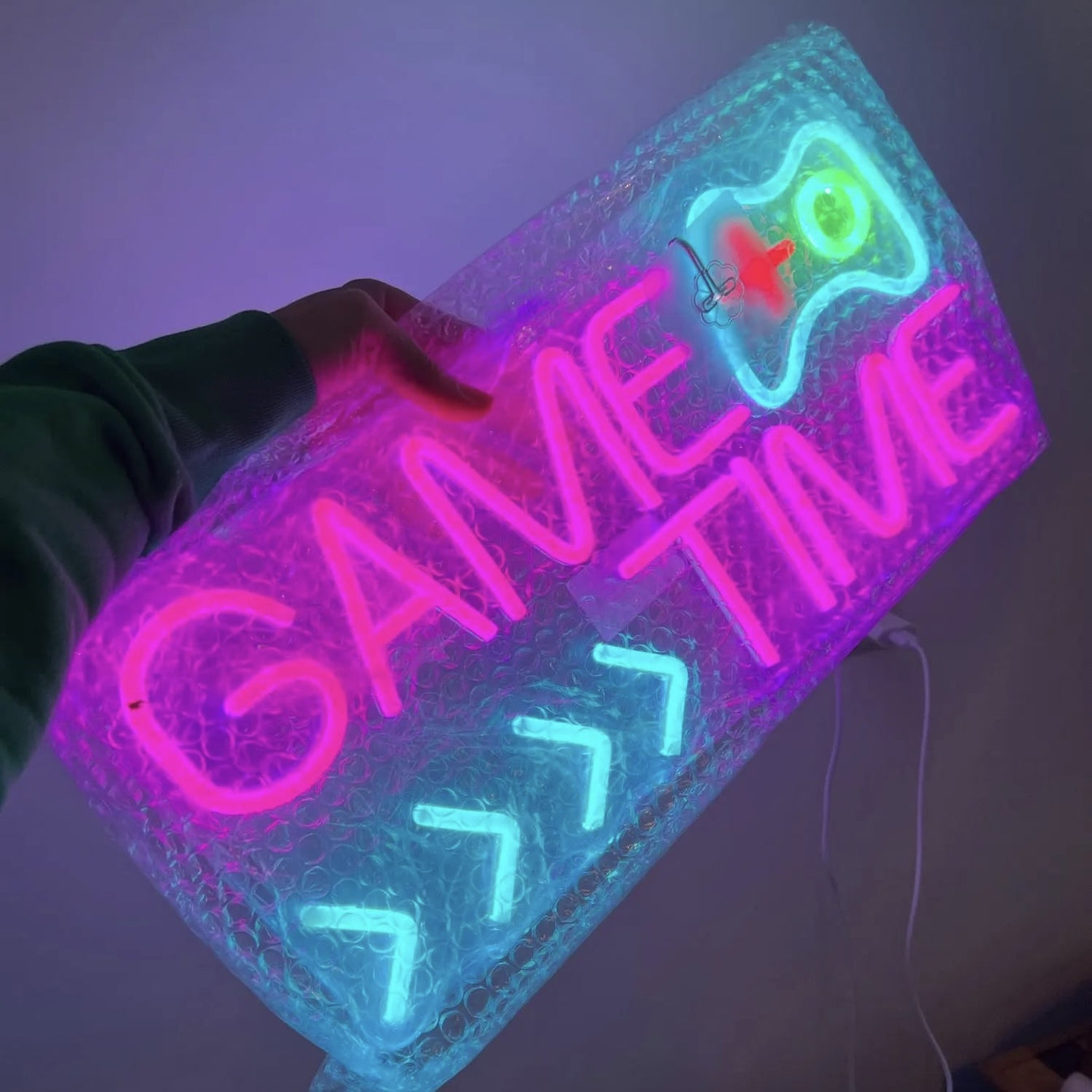 GAME TIME LED Neon Sign - Neon Game Room Wall Decor