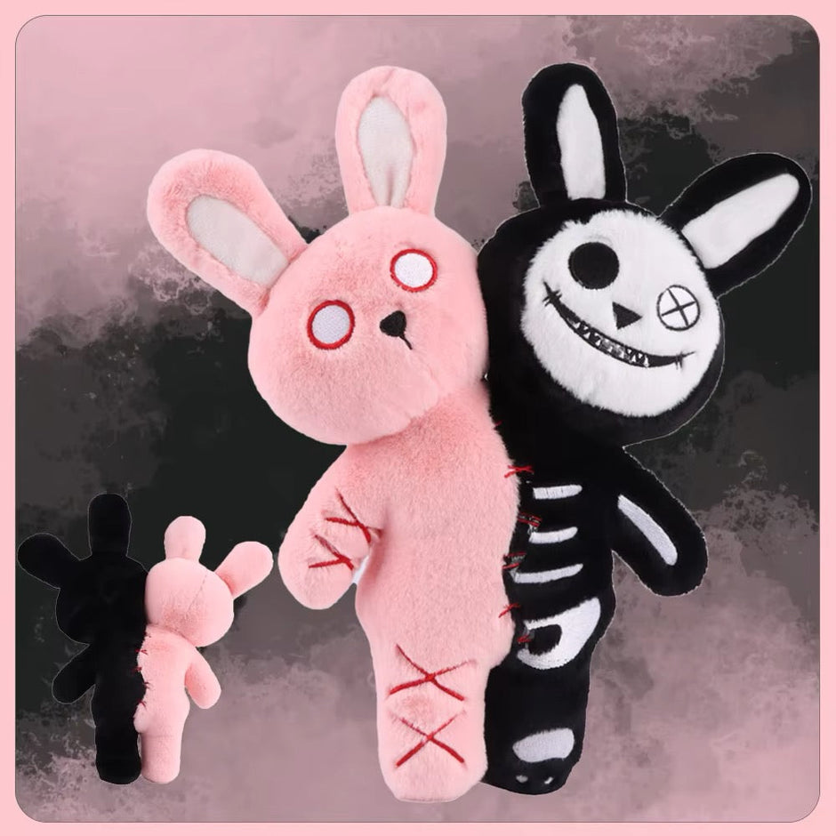 Gothic Skull Rabbit Plush Toy – Horror Toy Gothic Decor