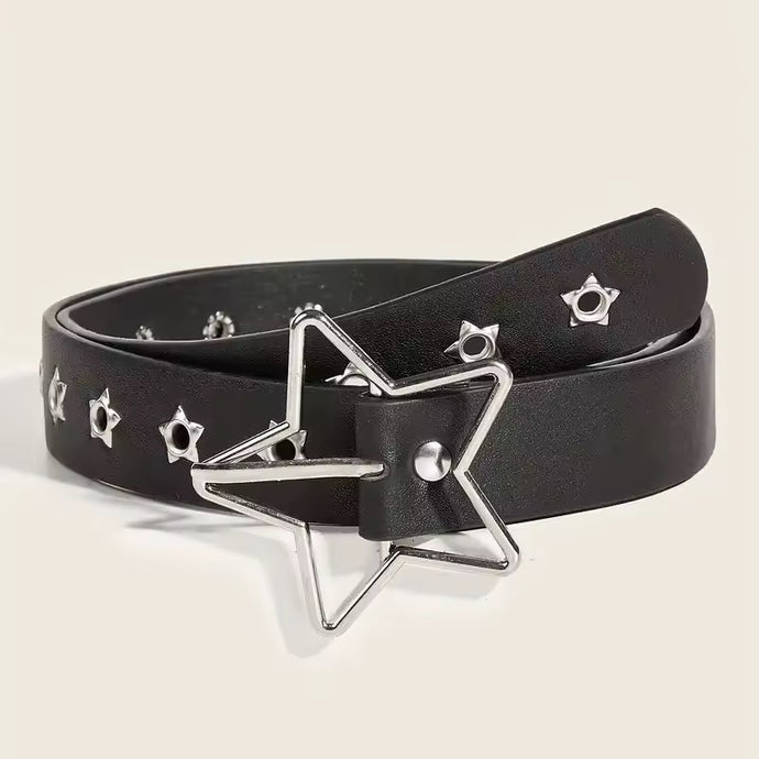 Y2K Star Belt for Women – Harajuku Punk Black Belt – The Feelz
