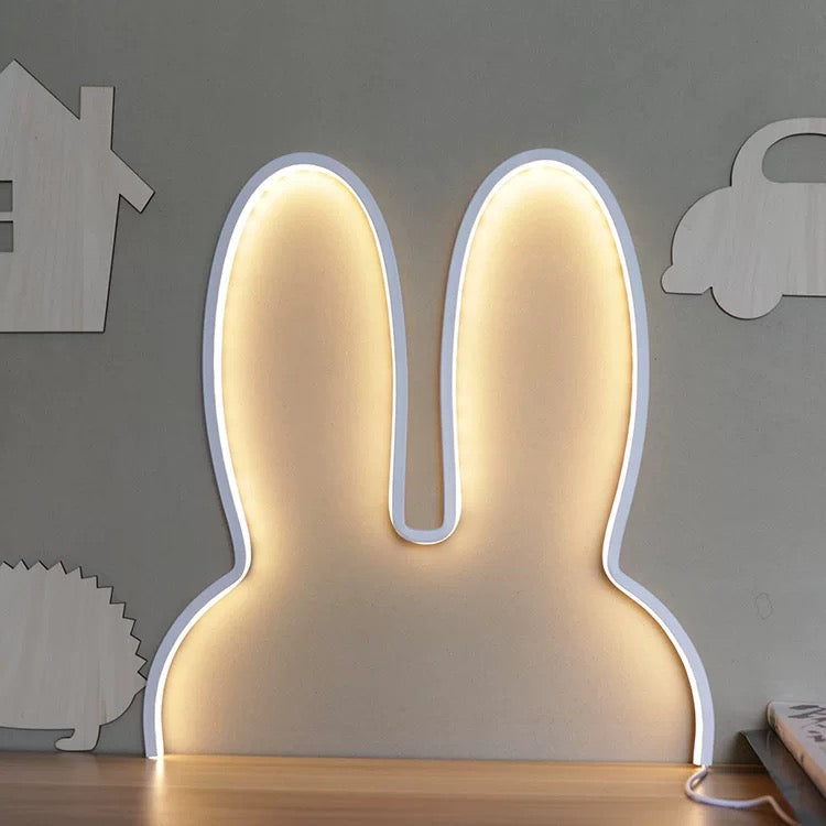 Rabbit Neon LED Night Light – Cute USB LED Desk Lamp