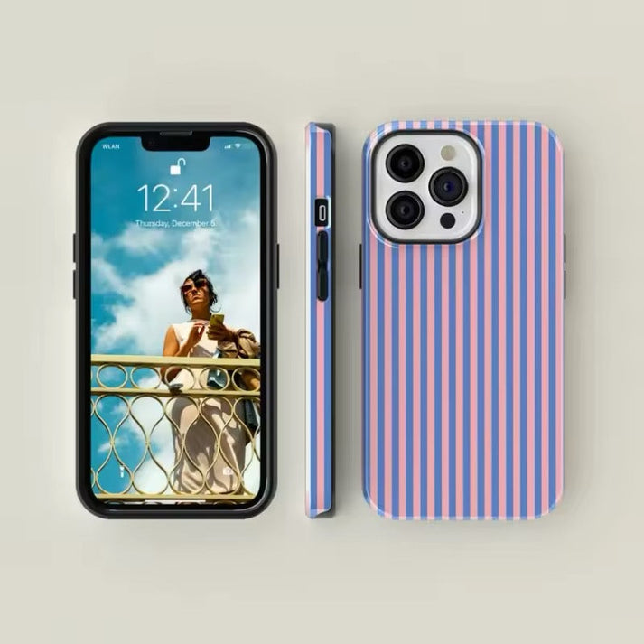 Retro Striped iPhone Case | Retro & Preppy iPhone Cover