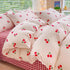 Red Cherry Plaid Bedding Set – Preppy Aesthetic Bedding Set for Dorm ...