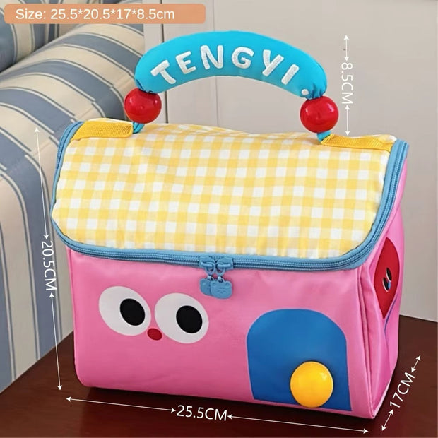 Cute Cottage Makeup Bag – Kawaii Cosmetic Travel Organizer – The Feelz