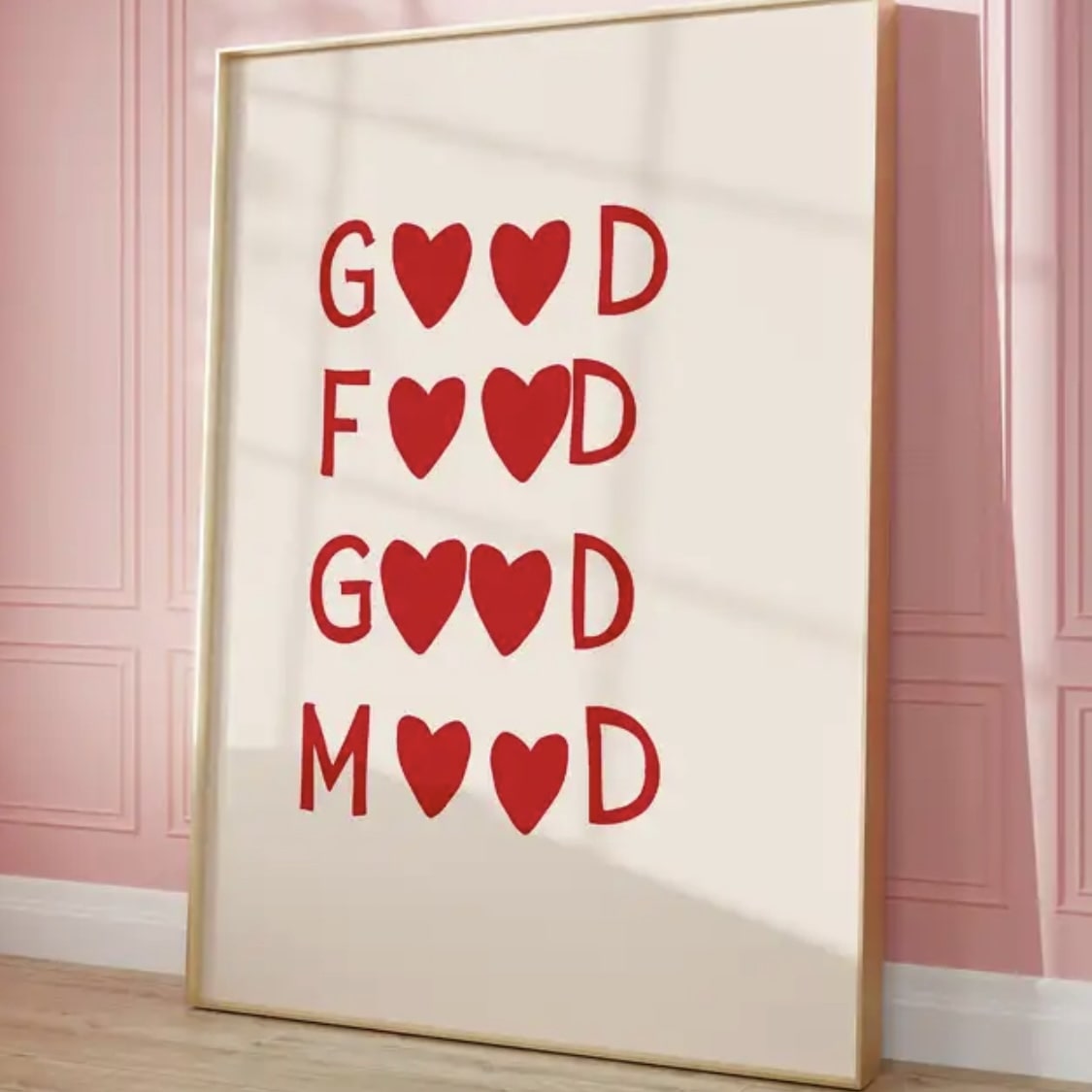 Heart Red Quote Poster | Positive Retro Wall Art Print