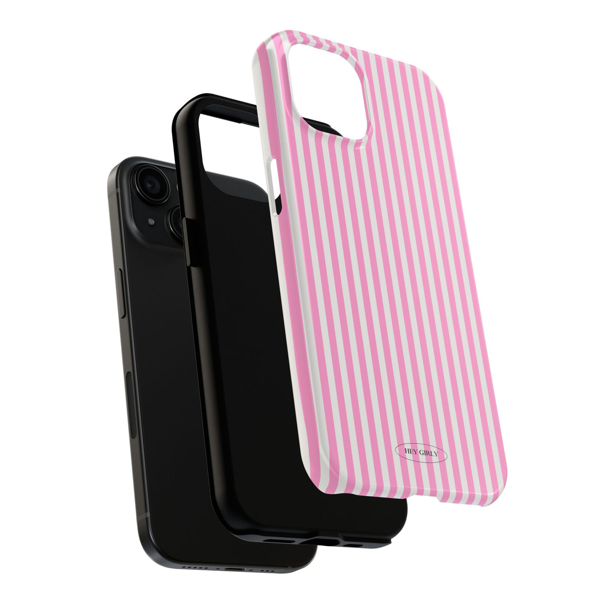 Preppy Pink Striped iPhone Case - Coquette Barbiecore Phone Case – The ...