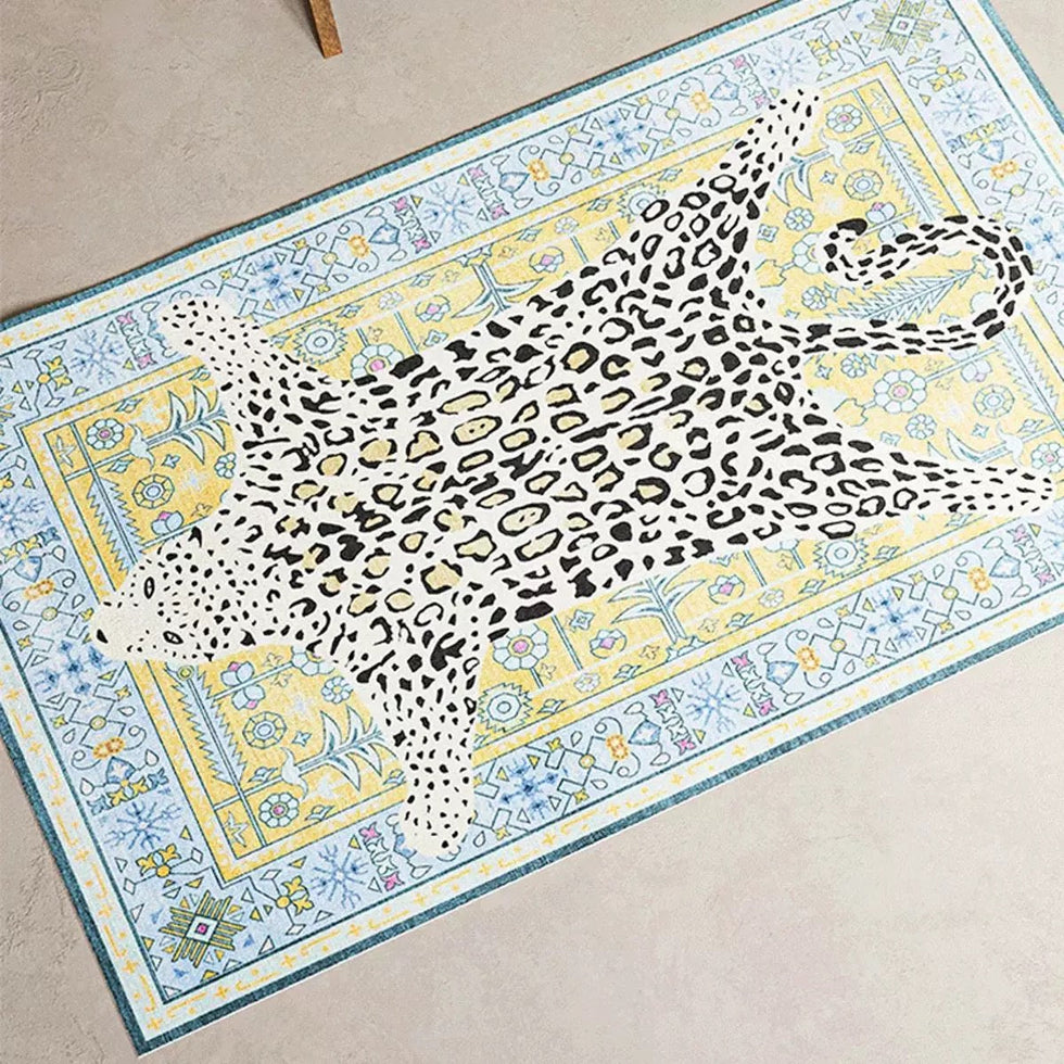 Boho Leopard Print Carpet – Moroccan Style Tiger Area Rug – The Feelz