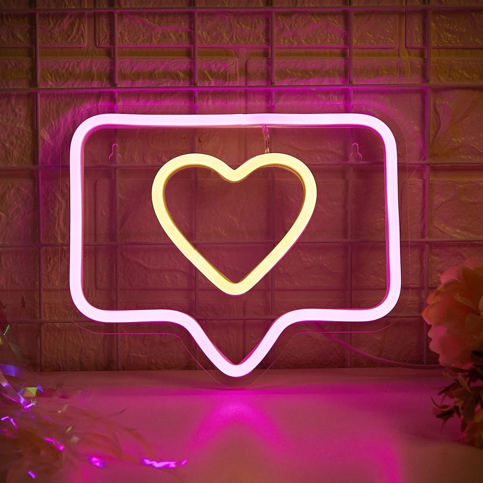 Like LED Neon Sign | Wall Decor & Aesthetic Neon Night Light – The Feelz