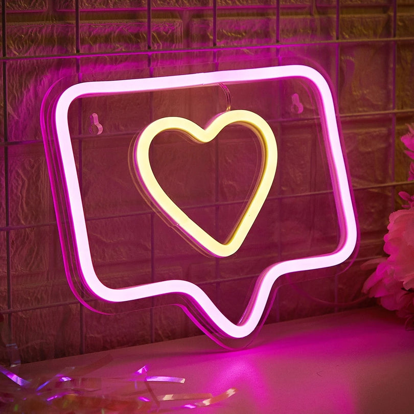 Like LED Neon Sign | Wall Decor & Aesthetic Neon Night Light – The Feelz