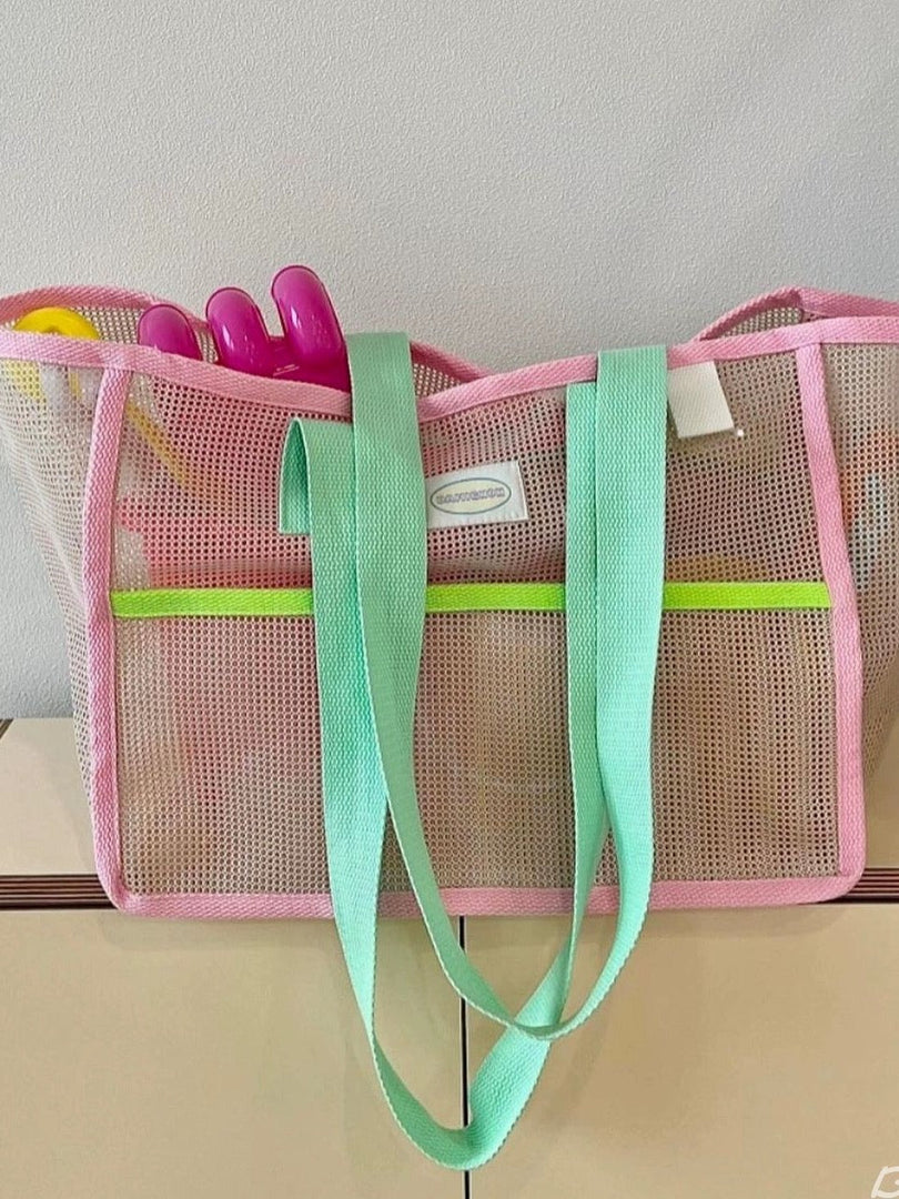 Pink Beach Bag | Large Travel Tote for Summer Swimming – The Feelz