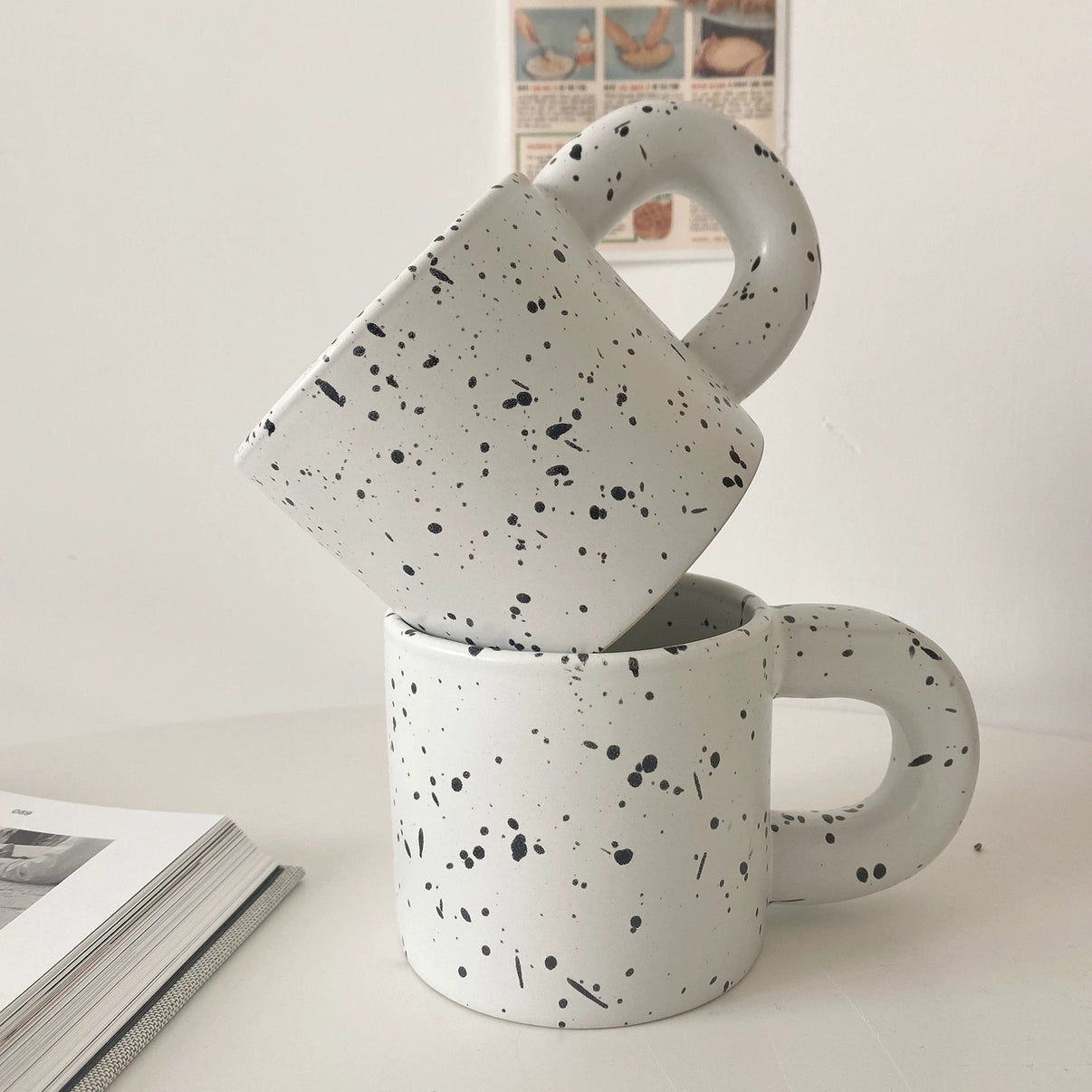 Coffee Fatty Mug - Ceramic Ink Splatter Mug for Coffee Lover