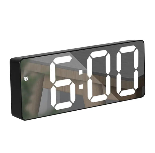 Nordic Silver Clock | Minimalist Alarm LED Digital Clock & Decor