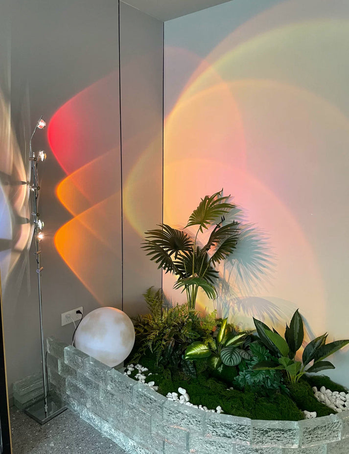 Sunset Projector Floor Lamp – Multi-Head Adjustable LED Light