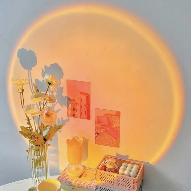 Mini Sunset Lamp | USB Rainbow Projection Light for Cozy Decor – The Feelz