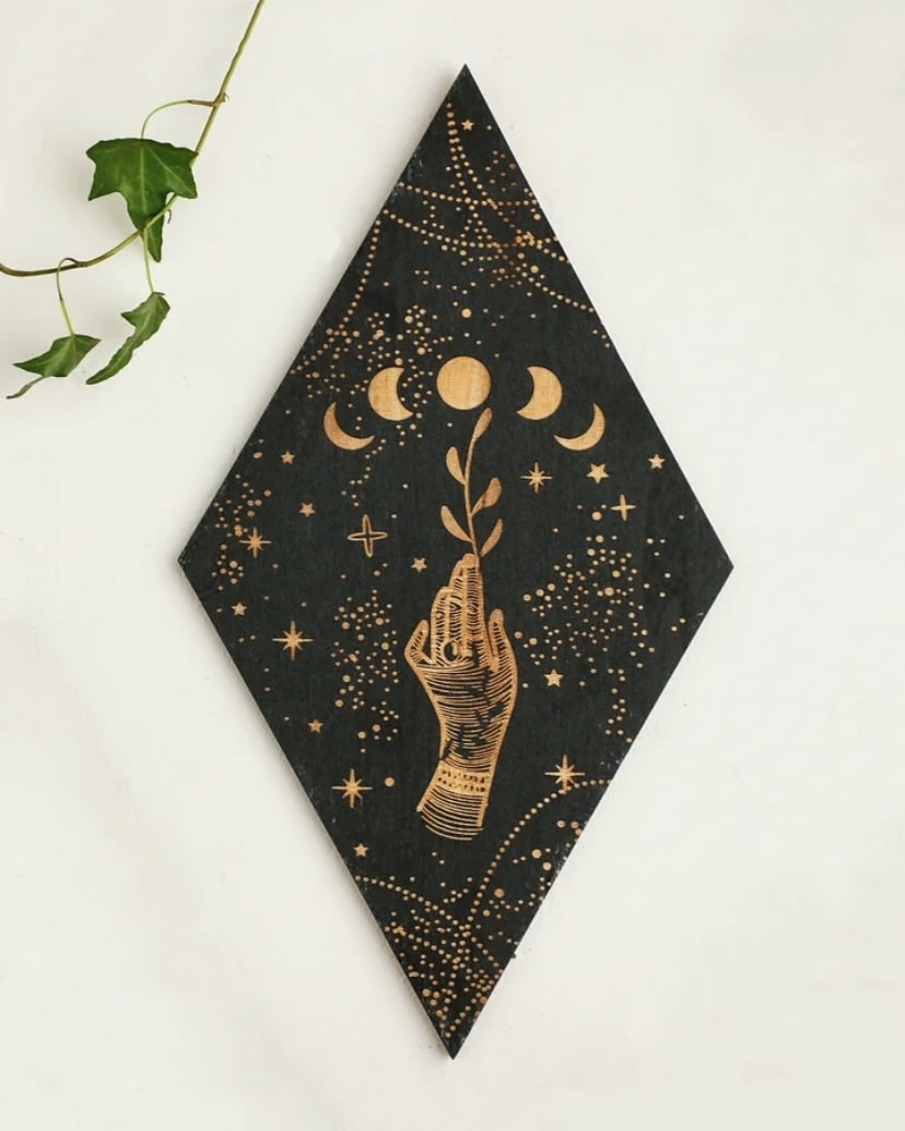 Moon Phase Wall Decor | Witchy Wooden Wall Hanging for Room – The Feelz