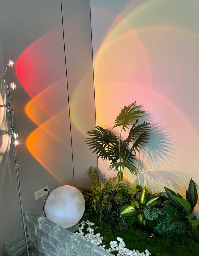 Sunset Projector Floor Lamp – Multi-Head Adjustable LED Light – The Feelz