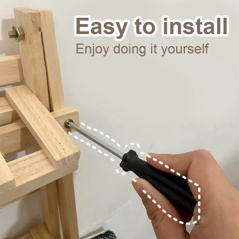 Wooden Desktop Storage Rack - Solid Wood Multi Organizer