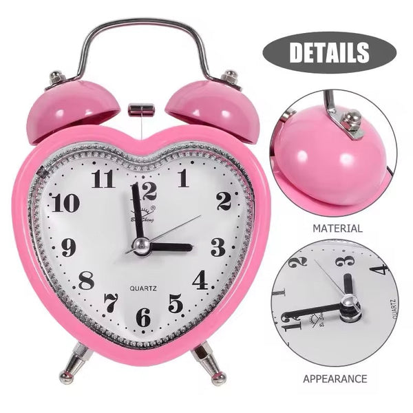 Heart Pink Alarm Clock | Coquette Room Decor Gift for Her