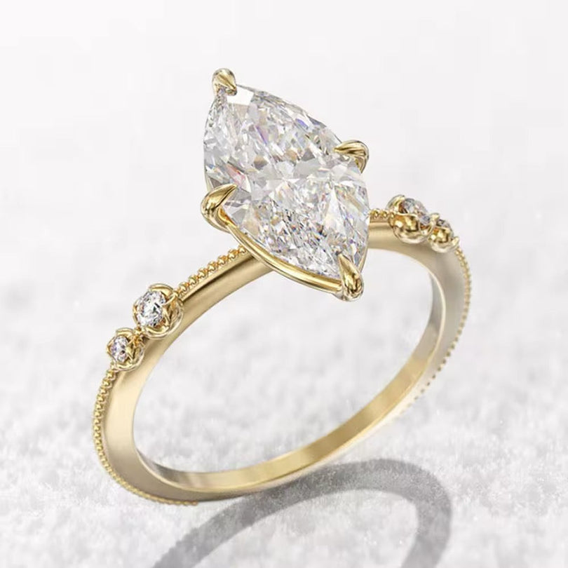 Aesthetic Crystal Ring - Princess Cut Ring | Wedding Jewelry – The Feelz