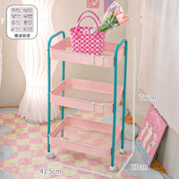 Pink 3-Layer Storage Shelf | Trolley for Home Organization – The Feelz