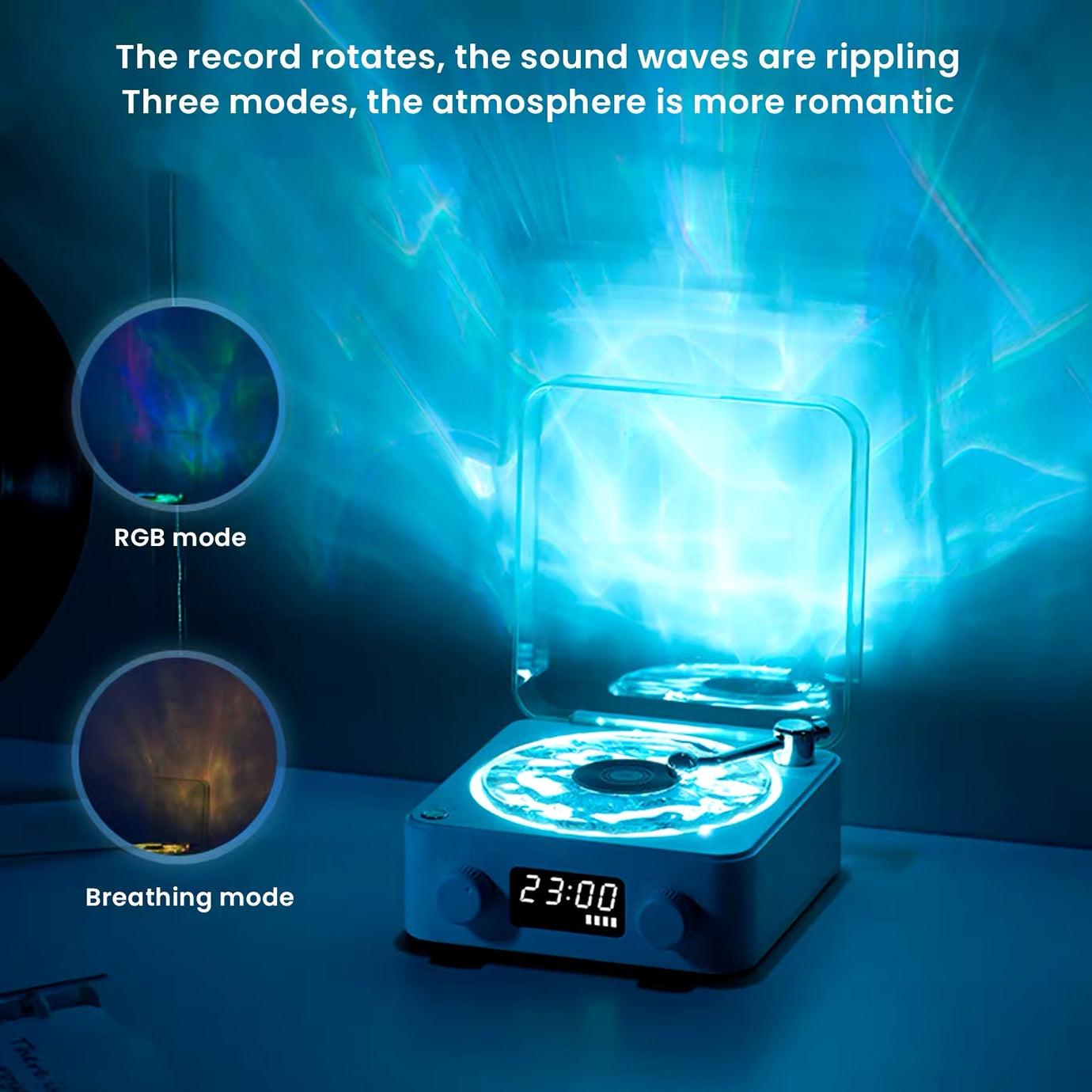 Vintage Wave Vinyl Record Player - Speaker & Night Light – The Feelz