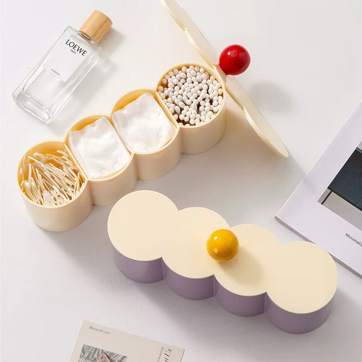 Danish Pastel Storage Box for Makeup & Cotton Swabs | THE FEELZ