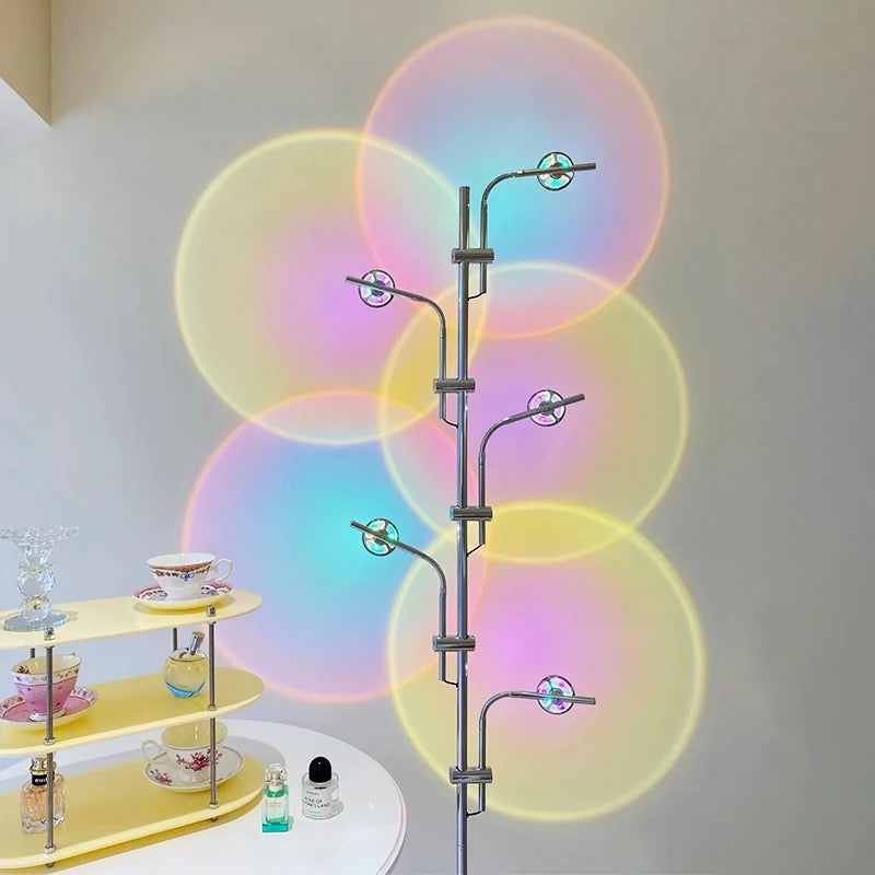 Sunset Projector Floor Lamp – Multi-Head Adjustable LED Light – The Feelz
