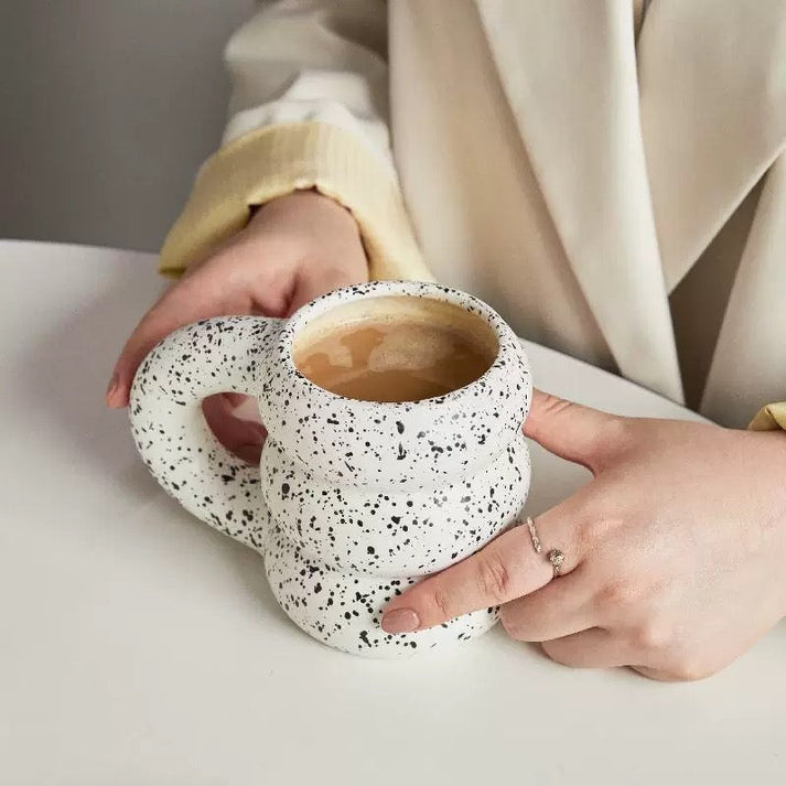 Colorful Ceramic Bubble Mug – Aesthetic Coffee Lover Gift