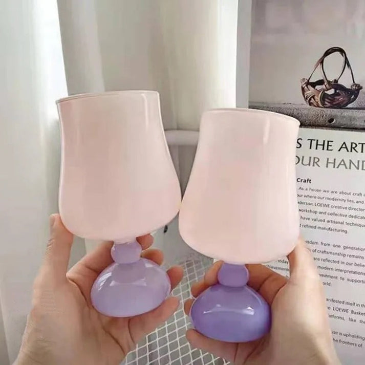 Tulip Glasses - Colorful Tulip Glass for Drinks & Desserts