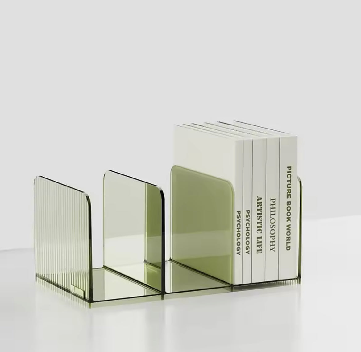 Transparent Book Stand Holder - Desk Organizer & Bookend