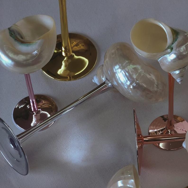 Shell Wine Glass – Ideal for Mermaidcore & Bridesmaid Gifts