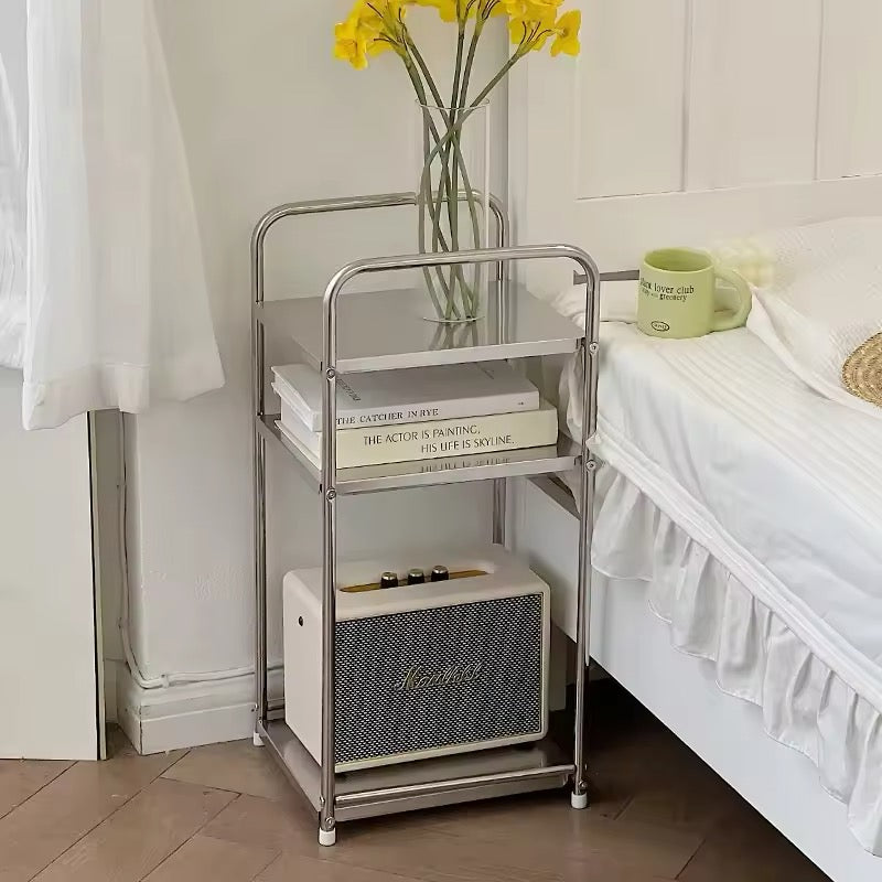 Retro Stainless Steel Side Table – Nordic Minimalist Decor – The Feelz