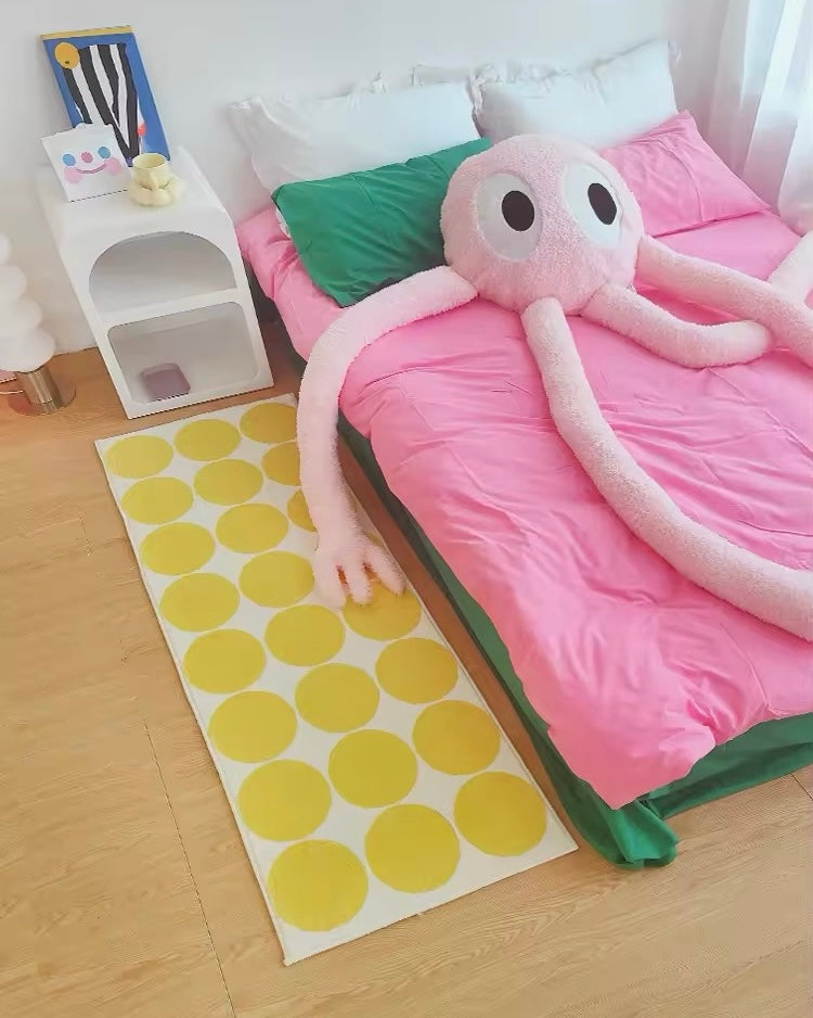 Danish Pastel Bedroom Rug - Colorful Geometric Soft Carpet